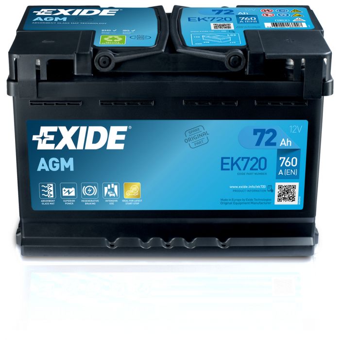 Exide Start-Stop AGM EK720 72 Ah